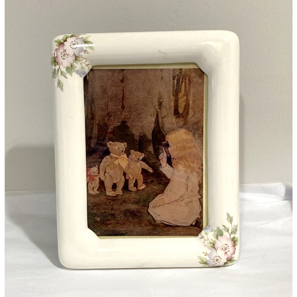 Vintage | Accents | Vintage Porcelain Picture Frame Photo Holder ...